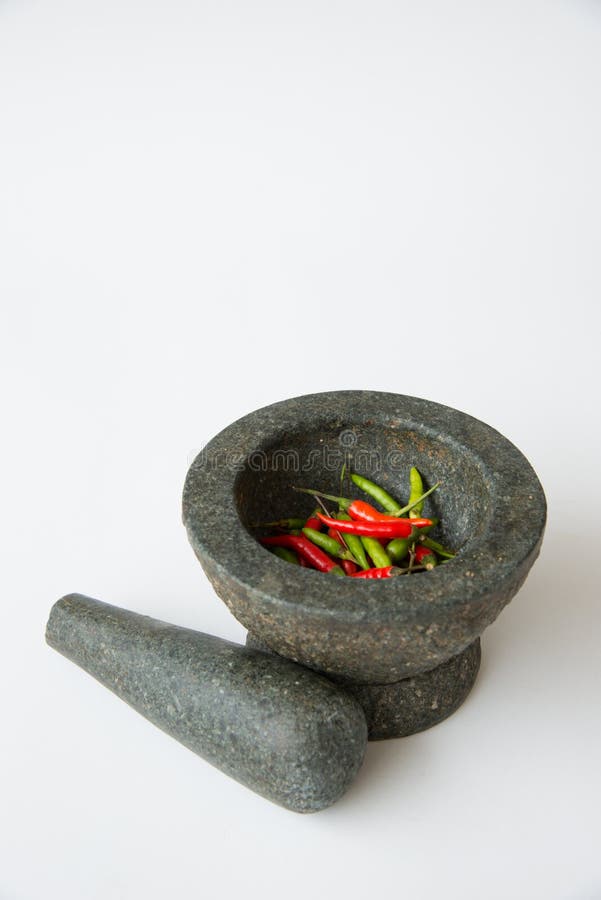 Mortar, Pestle and Red Chili Stock Image - Image of medical, ingredient ...