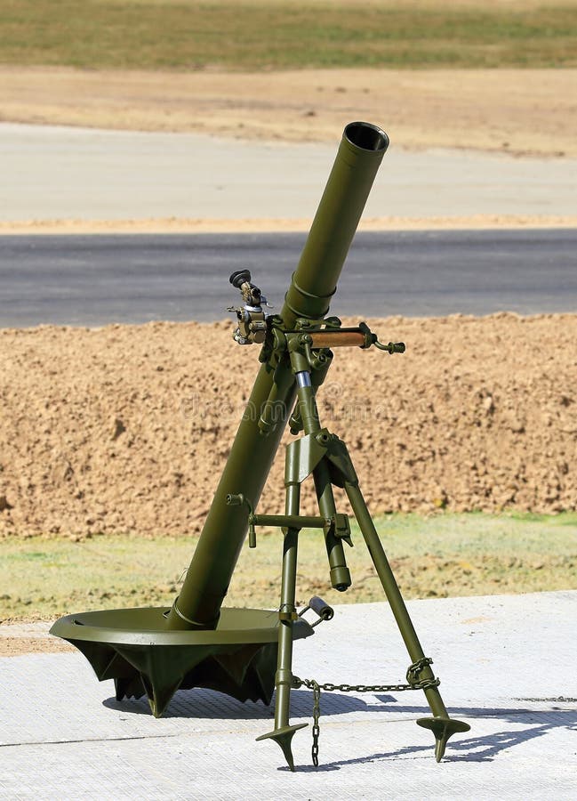 120 mm mortar firing stock photo. Image of blow, second - 2449996