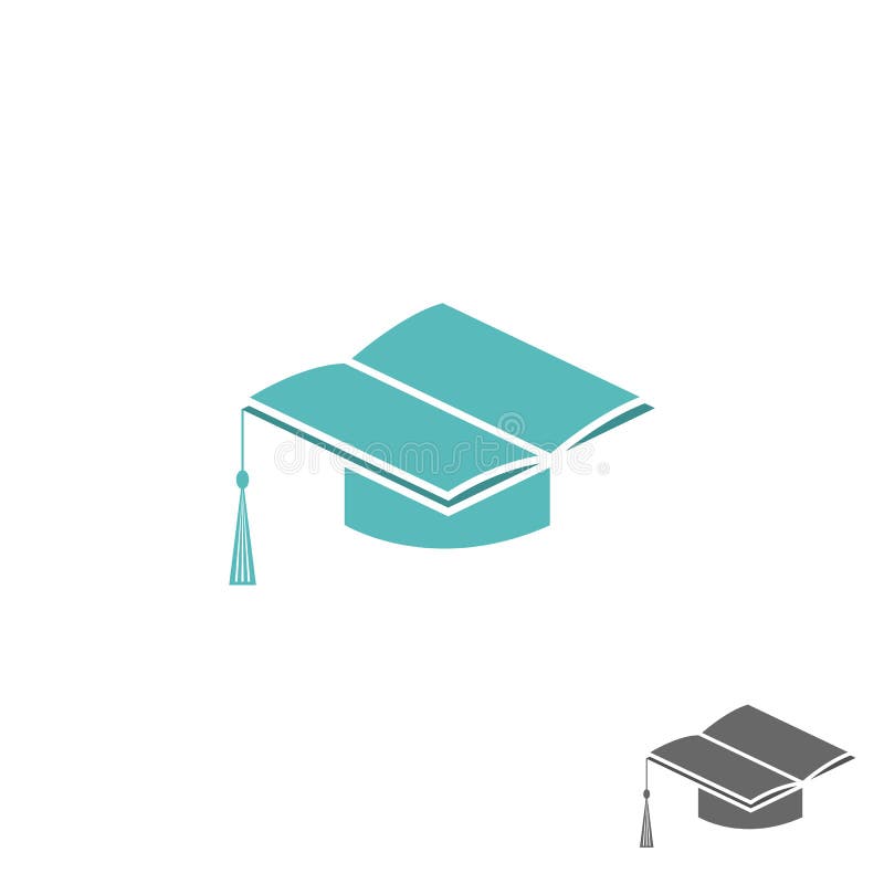 Mortarboard Square Academic Cap and Book Logo, University or College ...