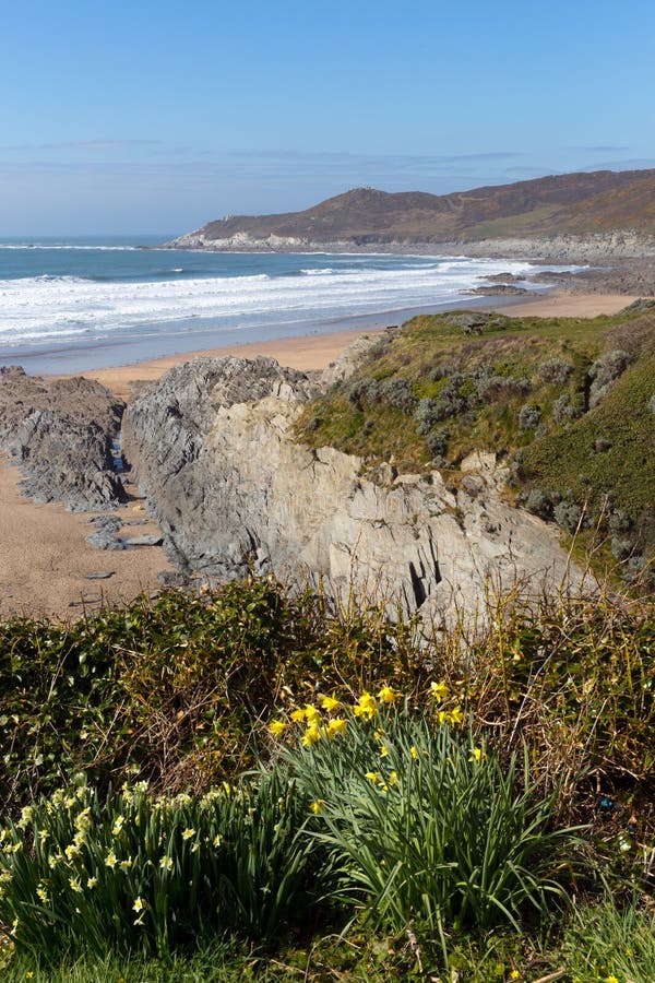 Morte Point Woolacombe Devon England Stock Image - Image of blue, devon ...