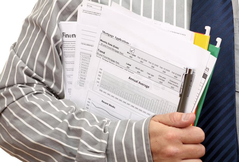 Stack of Mortgage Documents Stock Illustration - Illustration of ...