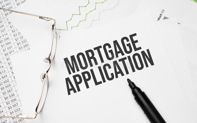 Mortgage Application . Conceptual Background with Chart ,papers, Pen ...