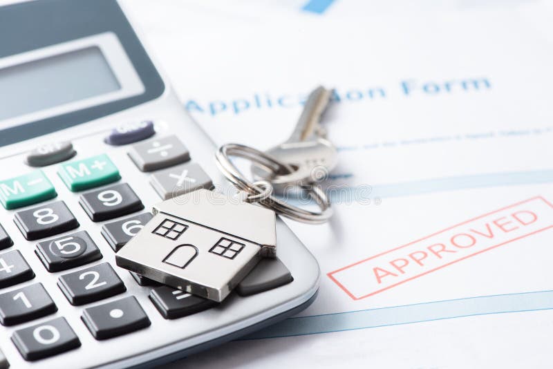 Mortgage Approved Loan Document with House Keys Stock Image - Image of ...