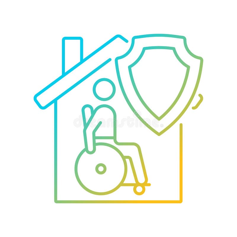 Mortgage Disability Insurance Case Gradient Linear Vector Icon Stock ...