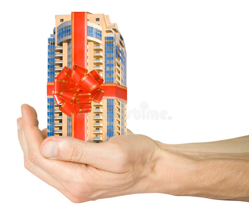 Mortgage. hand with house stock image. Image of investment - 6216025