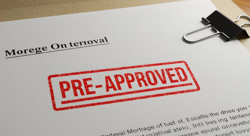 Mortgage Pre Approval Document Concept for Home Loan Application and ...