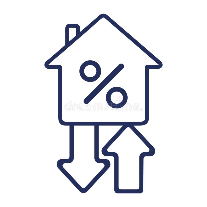 Mortgage rate trend icon stock vector. Illustration of percentage ...