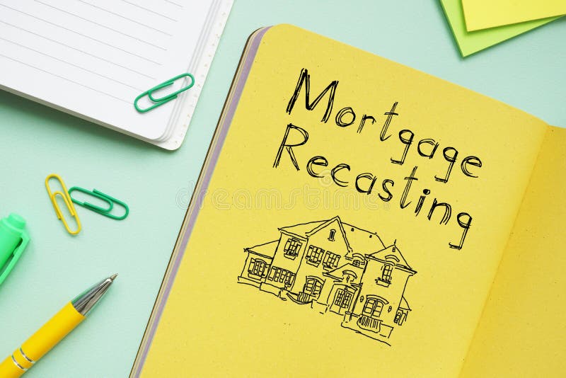 Mortgage Recasting is Shown on the Photo Using the Text Stock Image ...