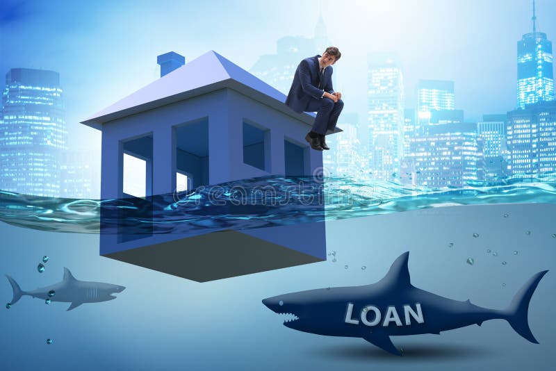 Mortgage Repayment Failure Concept with Man Stock Photo - Image of ...