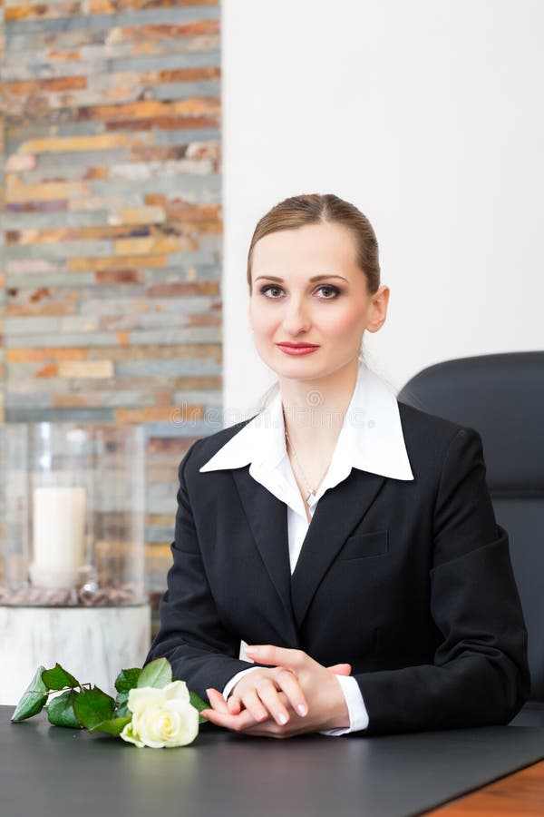 Mortician in her store stock photo. Image of conference - 31409364
