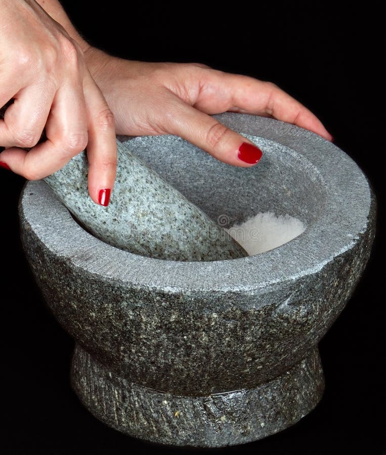 Mortier en Stamper stock afbeelding. Image of stamper - 1698855