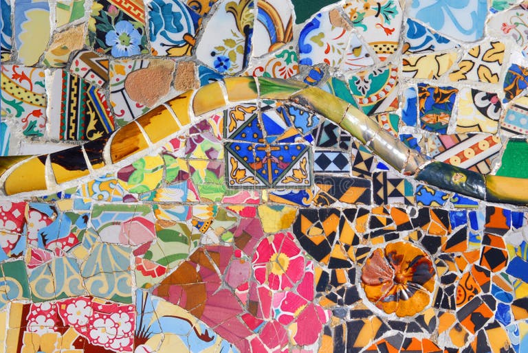 Mosaic editorial image. Image of flowers, gaudi, barcelona - 9927825