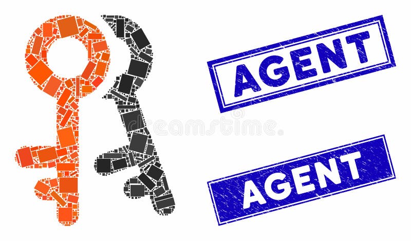 Access Keys Mosaic and Scratched Rectangle Seals Stock Vector ...