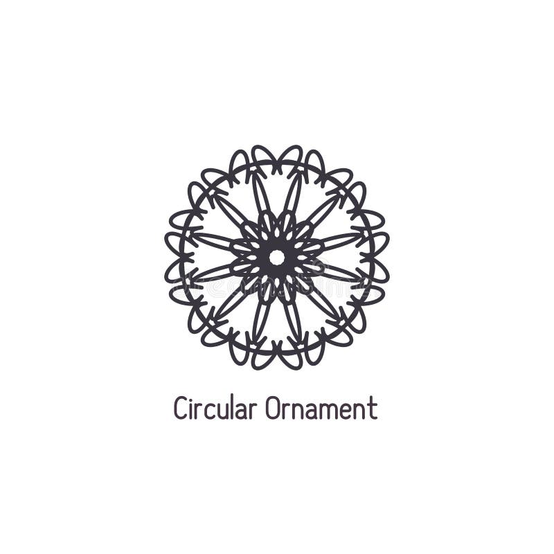 Vector Geometric Circular Linear Emblem Stock Vector - Illustration of ...