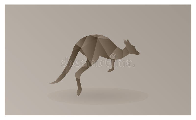Geometric Kangaroo Clip Art Design, Vector. Stock Vector - Illustration ...