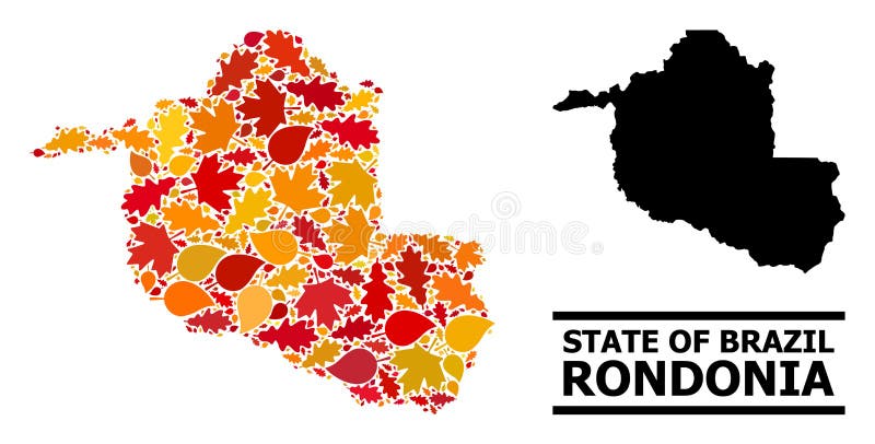 Rondonia State regions map stock illustration. Illustration of region ...