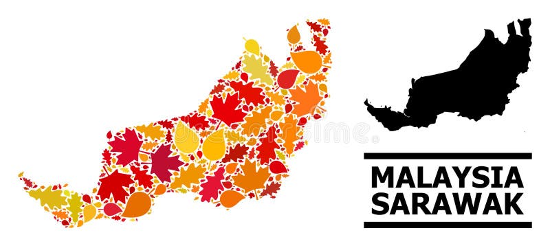 Sarawak map vector stock vector. Illustration of abstract - 133006818