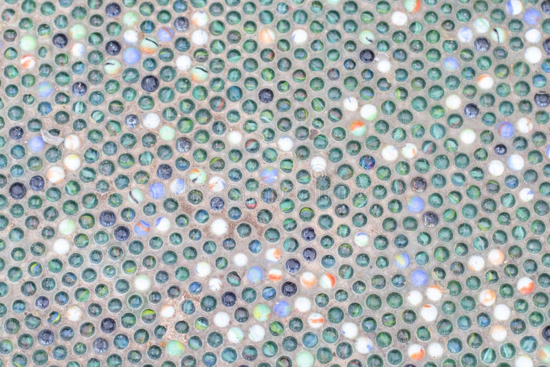 Mosaic Background of Round Glass Balls in the Wall Stock Image - Image ...
