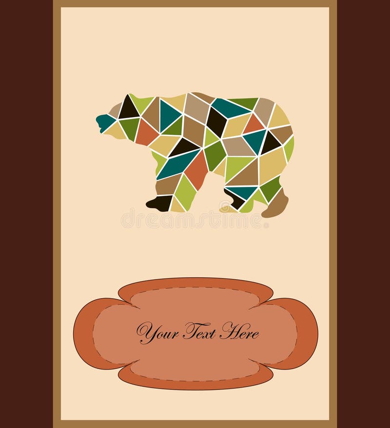 Bear triangles Logo stock vector. Illustration of emblem - 29500786