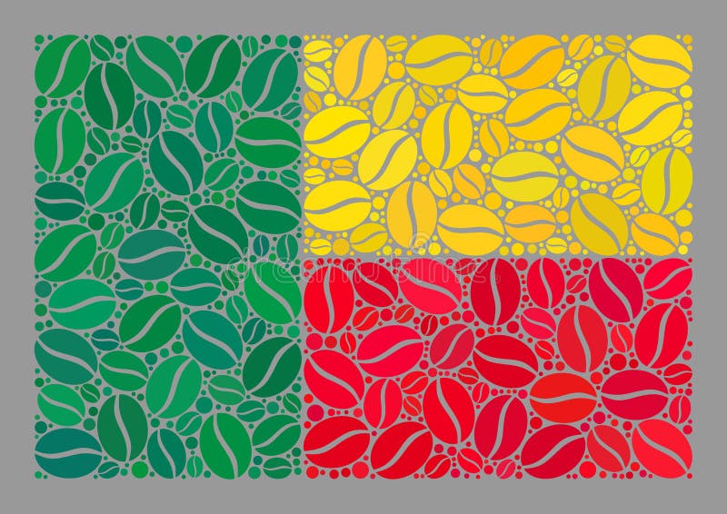 Coffee Benin Flag - Collage with Coffee Stock Vector - Illustration of ...