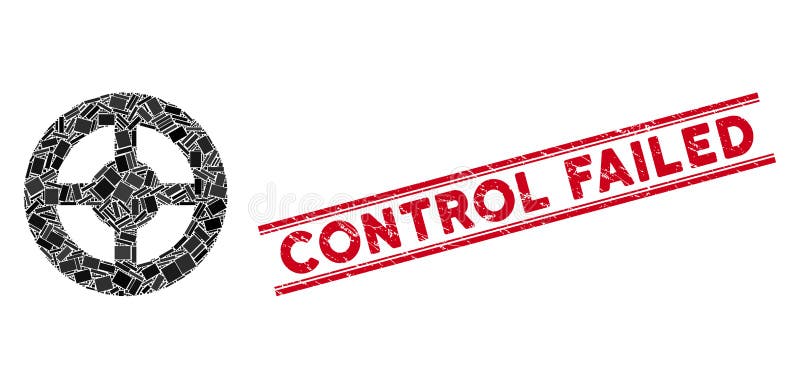 Brass Blank Wheel Mosaic and Scratched Control Failed Seal with Lines ...