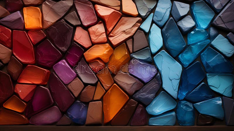 A Mosaic of Bricks, in Which Each Element Has Its Own Shade and a ...