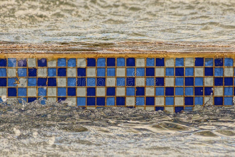 Mosaic Ceramic Square Decorative Tile in Water Stock Image - Image of ...