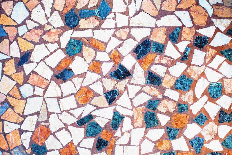 Mosaic Ceramic Tiles Neutral Background Stock Photo - Image of antique ...