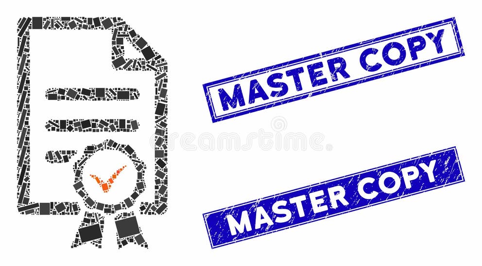 Certified Mosaic and Scratched Rectangle Master Copy Watermarks Stock ...