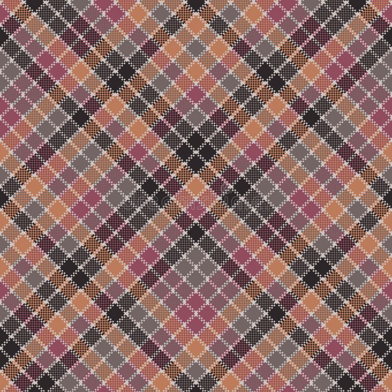 Mosaic Check Plaid Pixel Fabric Texture Seamless Pattern Stock Vector ...