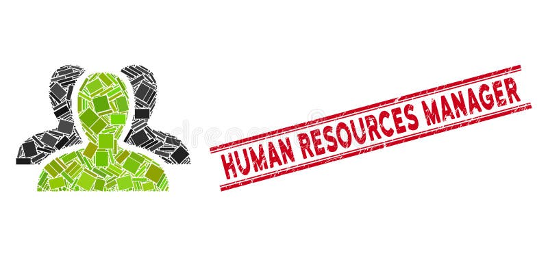 Client Group Mosaic and Distress Human Resources Manager Stamp Seal ...