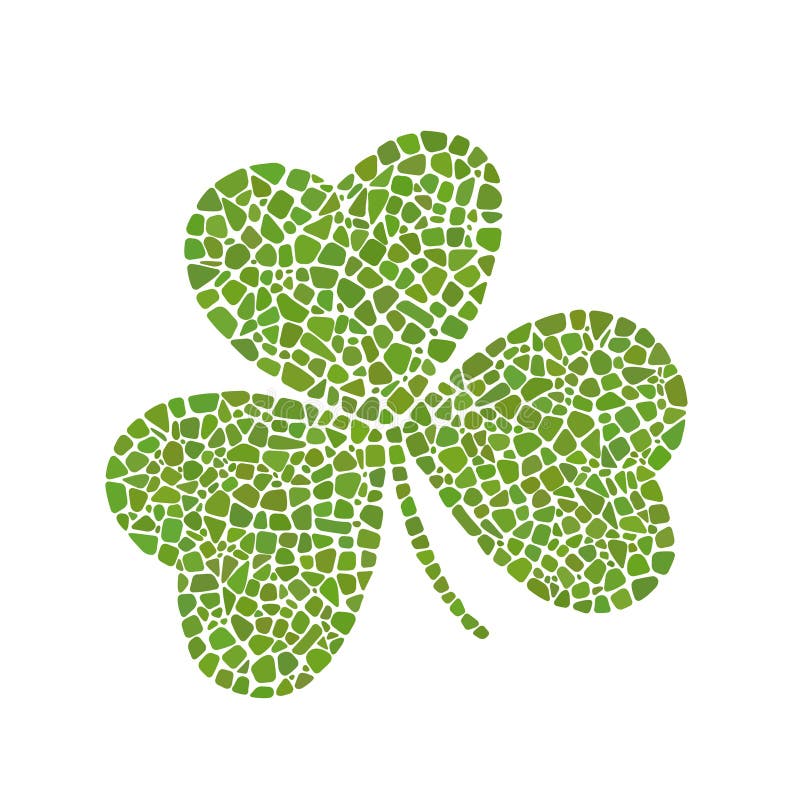 Mosaic clover sign stock vector. Illustration of graphic - 106756007