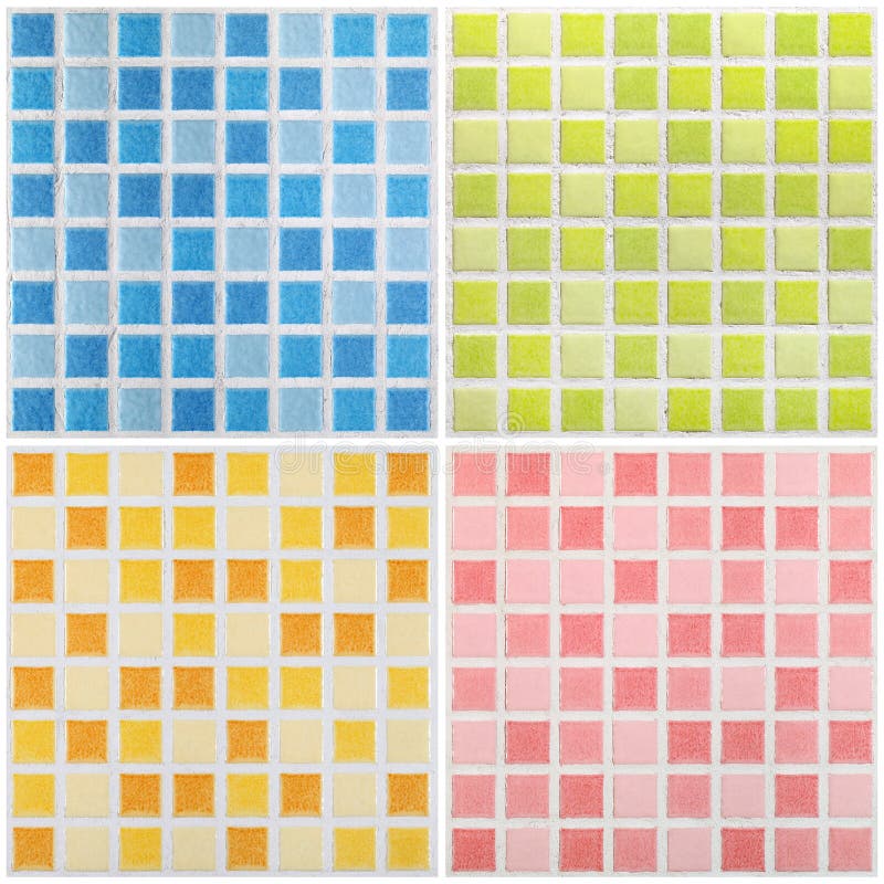 Mosaic Color Marble Textures, Tiles Collage Stock Photo - Image of ...