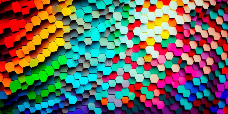Mosaic Color Pattern with Blurred Background Generative AI Stock ...