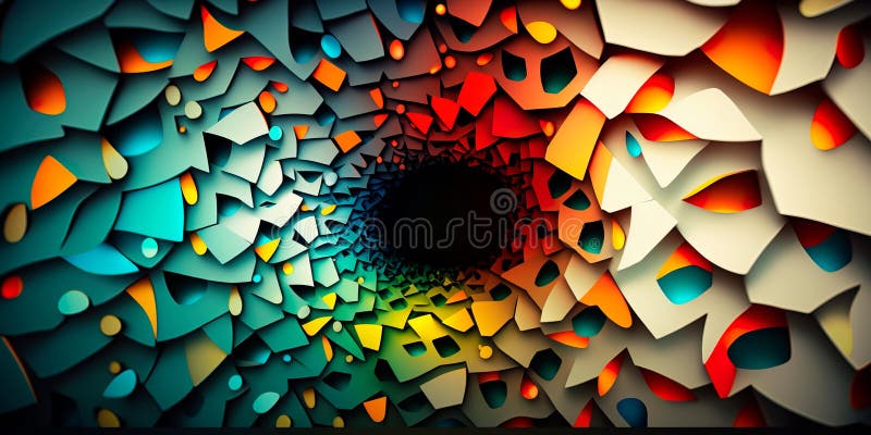 Mosaic Color Pattern with Blurred Background Generative AI Stock ...
