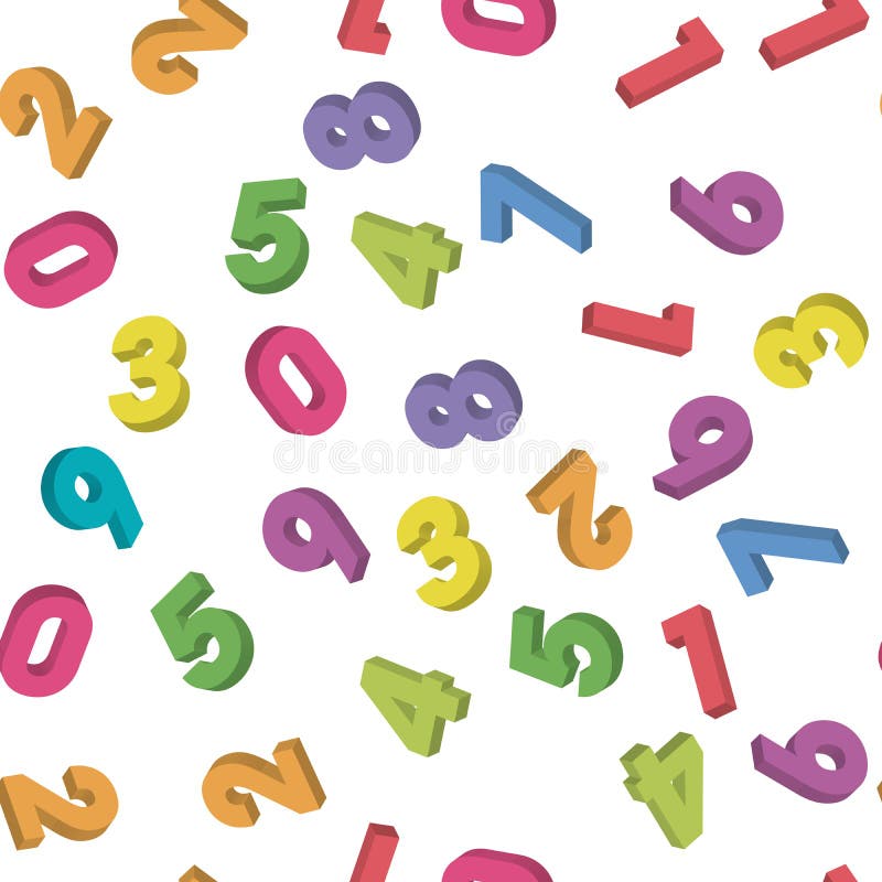 Colorful Numbers Background Stock Illustration - Illustration of ...