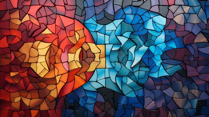 Unity Unveiled: Interlocking Geometric Puzzle Stock Illustration ...