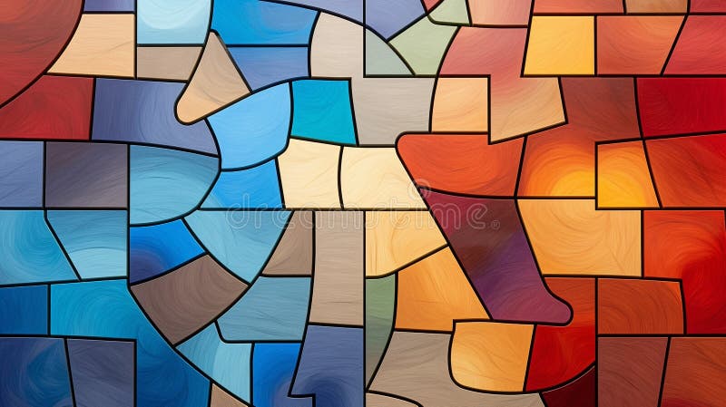 Unity Unveiled: Interlocking Geometric Puzzle Stock Illustration ...