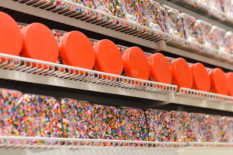 Mosaic Constructor Set in Boxes on Shelf with Red Lid Stock Image ...