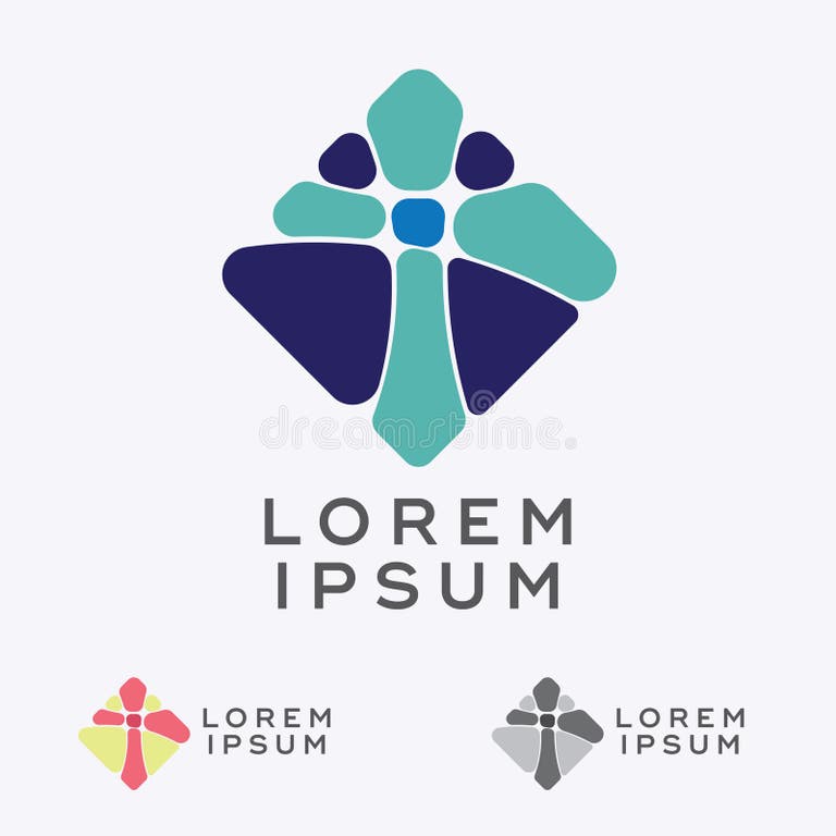 Mosaic Cross Sign Design Element Stock Vector - Illustration of church ...