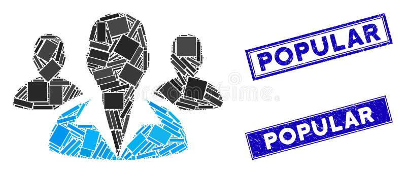 Customers Mosaic and Scratched Rectangle Popular Stamp Seals Stock ...