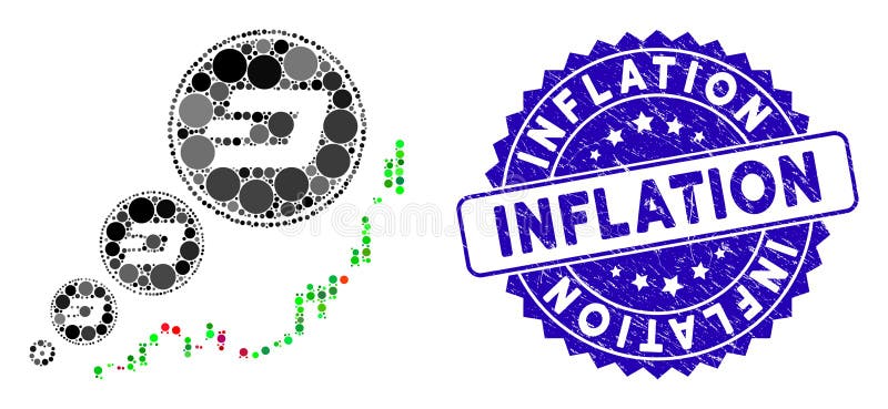 Mosaic Dashcoin Inflation Chart Icon with Scratched Inflation Stamp ... Mosaic Dashcoin Inflation Chart Icon with Scratched Inflation Stamp ...