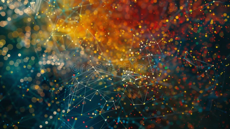 A Mosaic of Data Pixels Interconnected and Shattered in a Unique ...