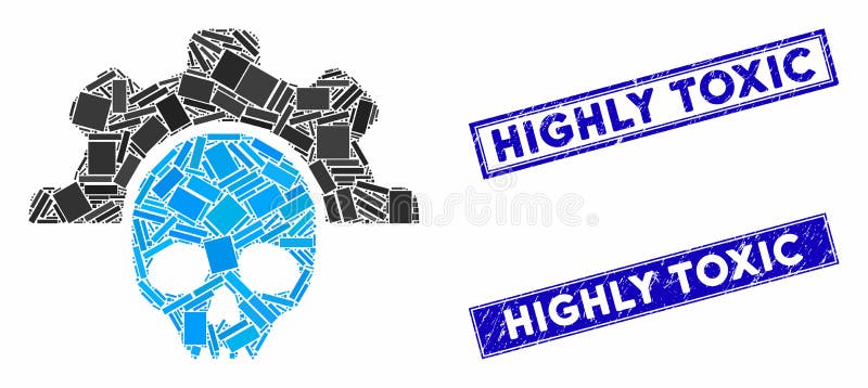 Dead Tools Mosaic and Distress Rectangle Stamp Seals Stock Illustration ...