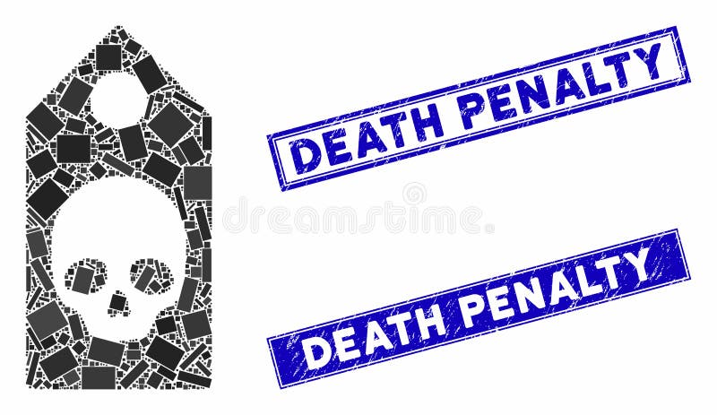 Death Coupon Mosaic and Scratched Rectangle Death Penalty Stamps Stock ...