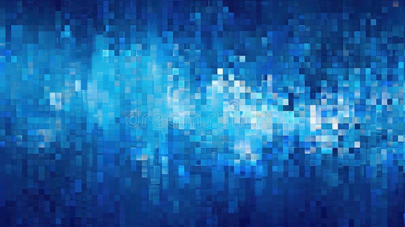 Mosaic Digital Abstract Blue Stock Illustration - Illustration of ...