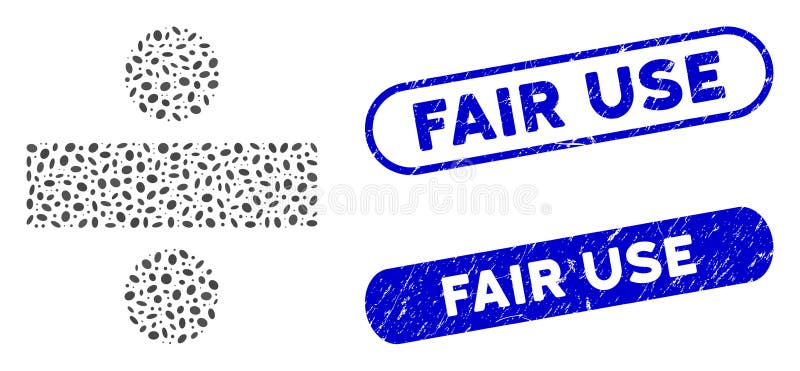 Ellipse Mosaic Divide Math Operation with Scratched Fair Use Seals ...