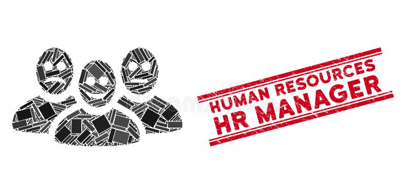 Emotional Users Mosaic and Distress Human Resources Hr Manager Stamp ...