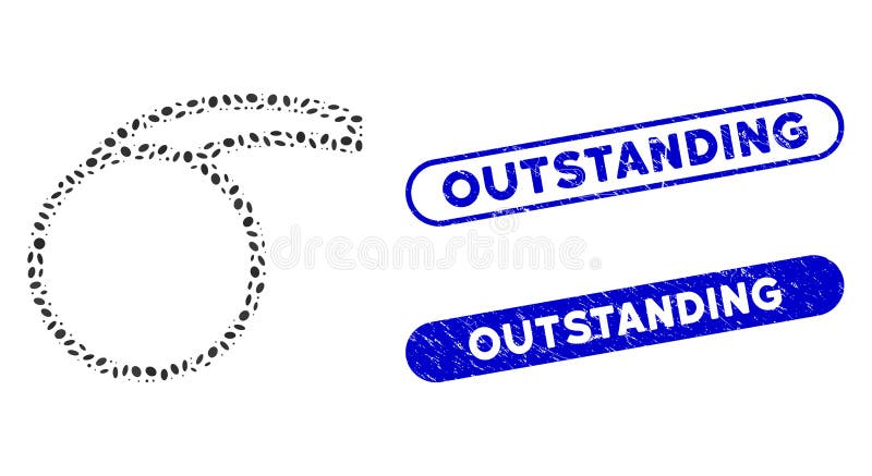 Elliptic Mosaic Empty Special Retort with Distress Outstanding Seals ...