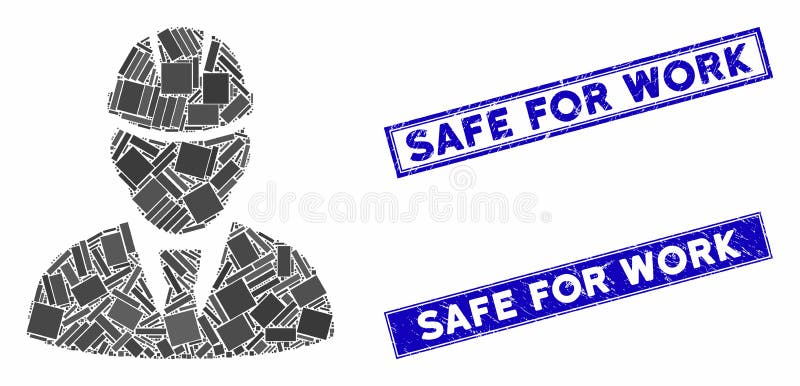 Engineer Mosaic and Scratched Rectangle Watermarks Stock Illustration ...